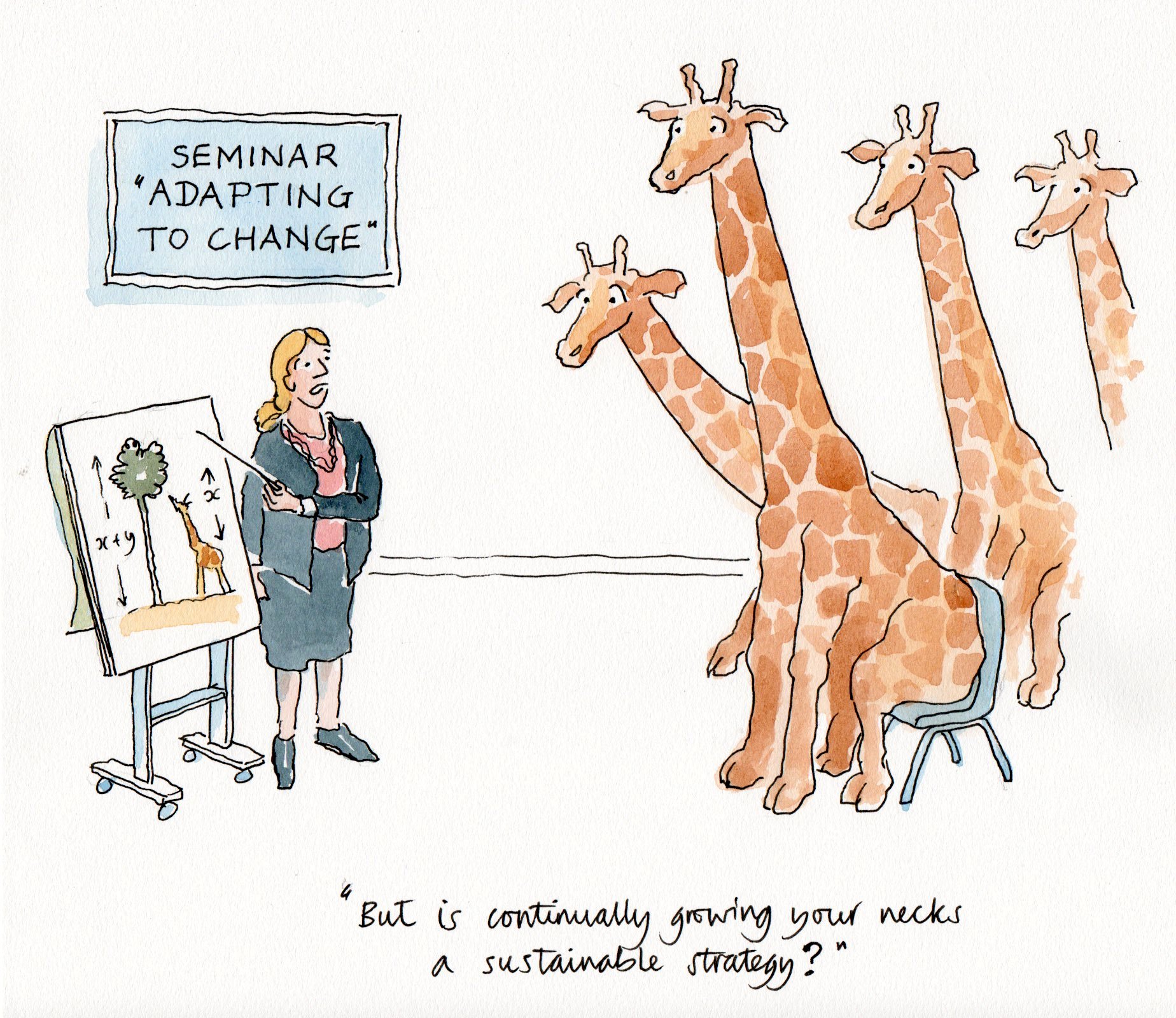 Giraffes-cartoon-about-change - Inspiring Portfolio Careers